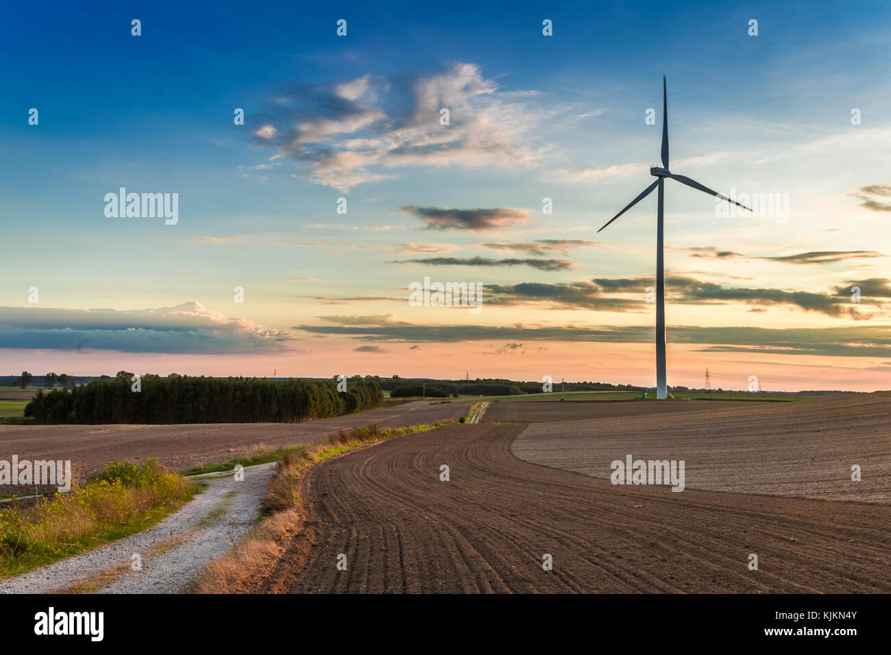 Amazing sunset sky wind mill hi-res stock photography and images - Alamy