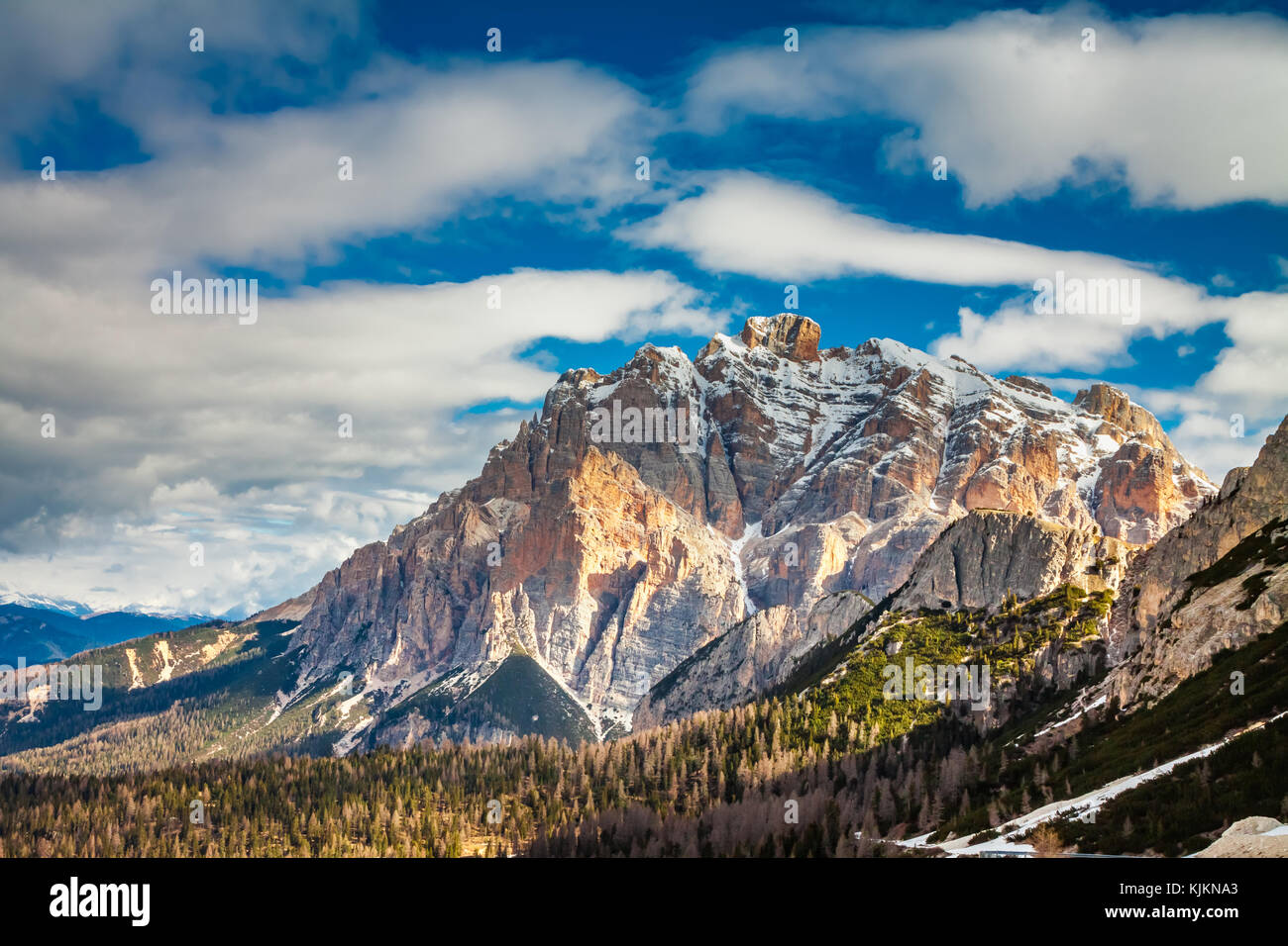 Beautiful sunrise in cold Dolomites, Italy, Europe Stock Photo - Alamy
