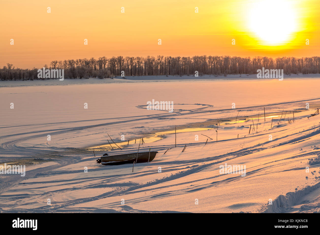On the frozen channel Stock Photo - Alamy