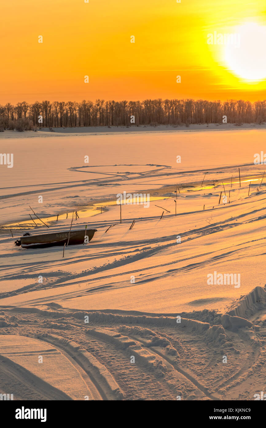 On the frozen channel Stock Photo - Alamy
