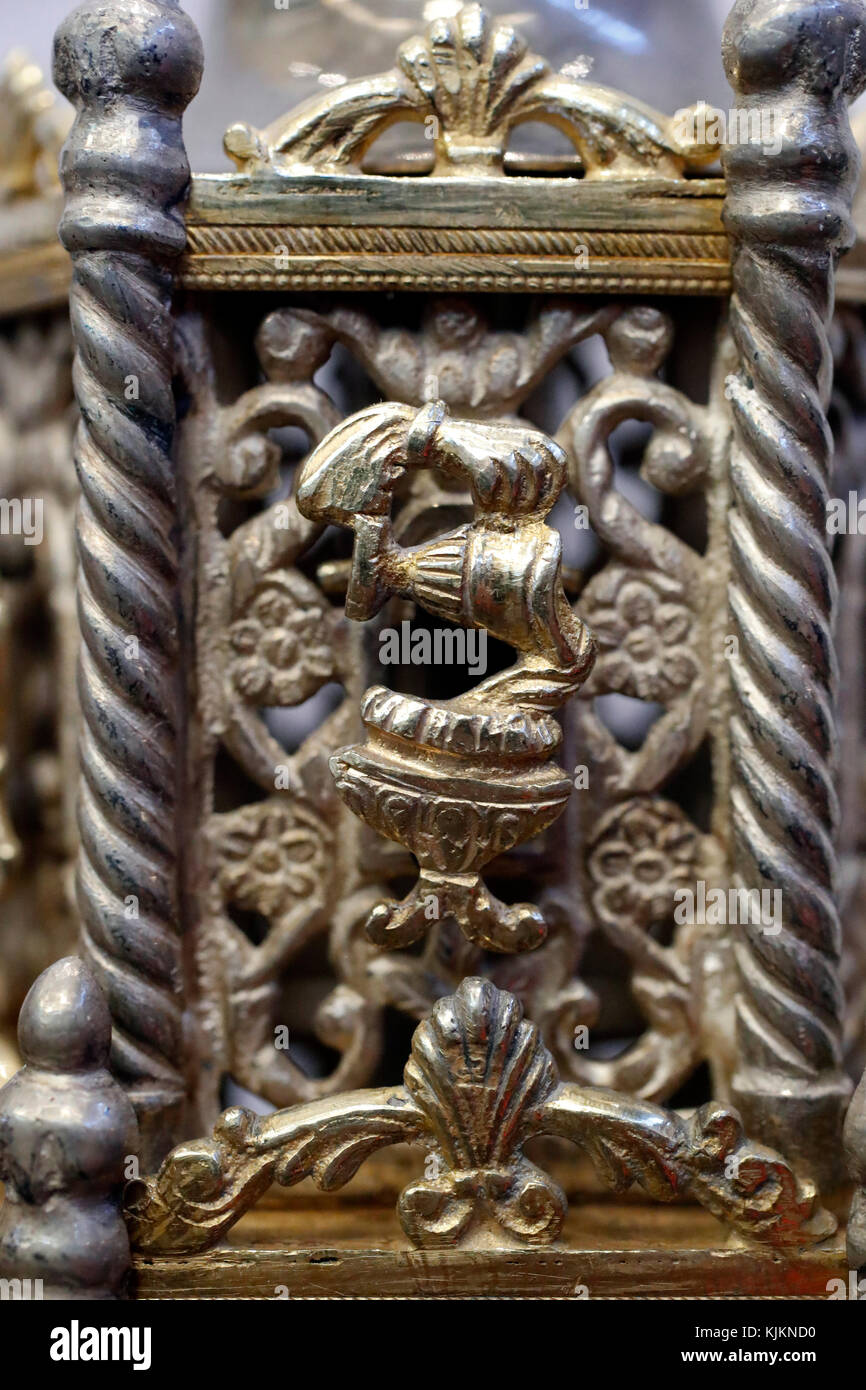 Jewish symbol on a Torah Rimonim. Switzerland Stock Photo - Alamy
