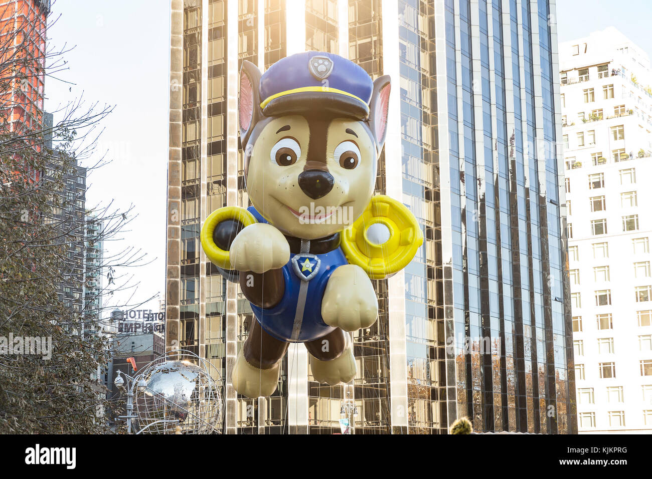 New York, United States. 23rd Nov, 2017. Paw Patrol balloon floats ...