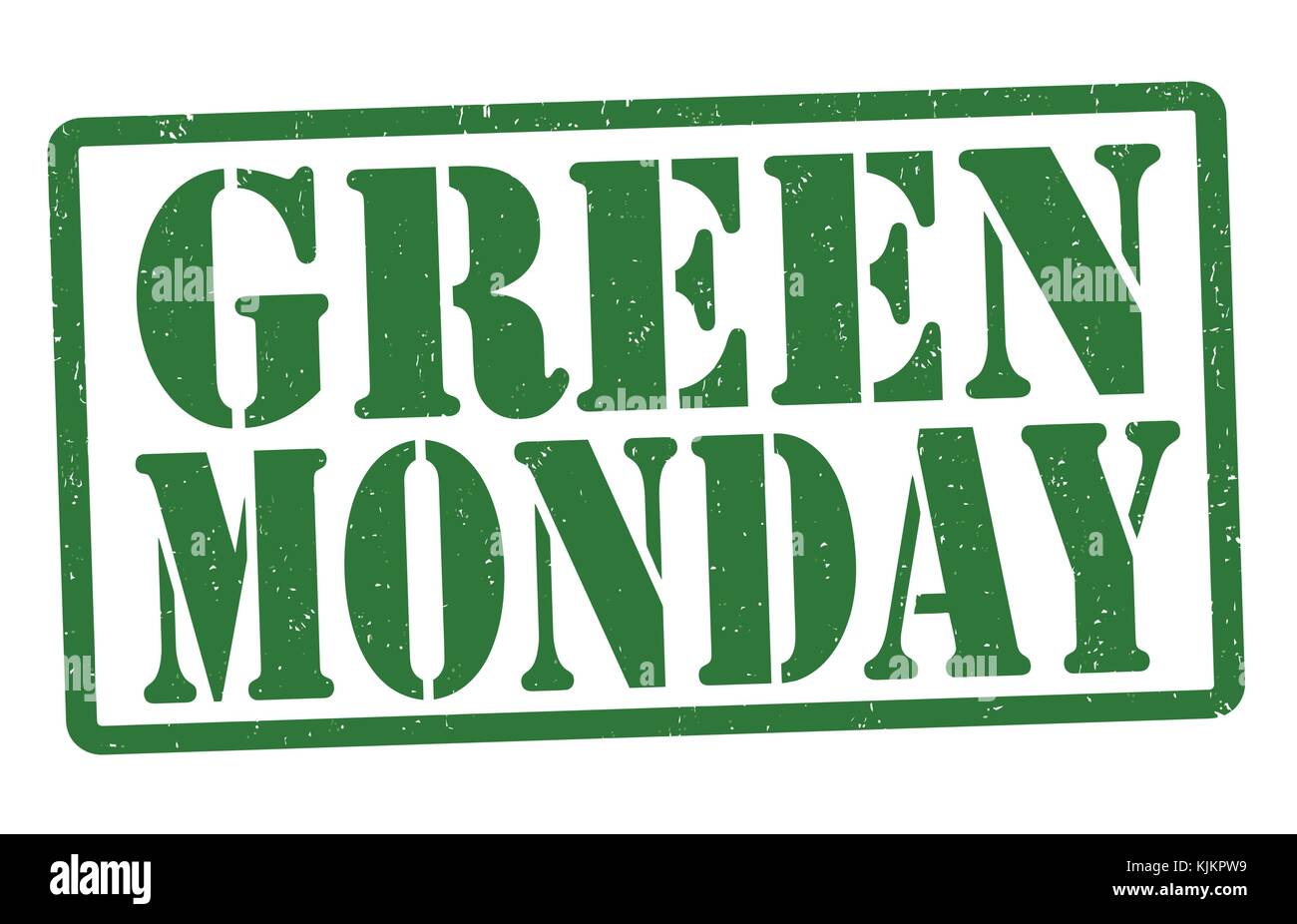Green monday grunge rubber stamp on white background, vector ...