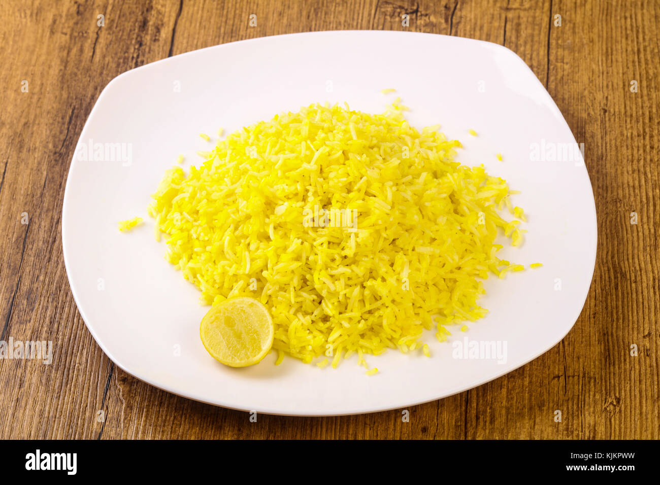 Indian traditional cuisine - Yellow Rice with Lime Stock Photo - Alamy