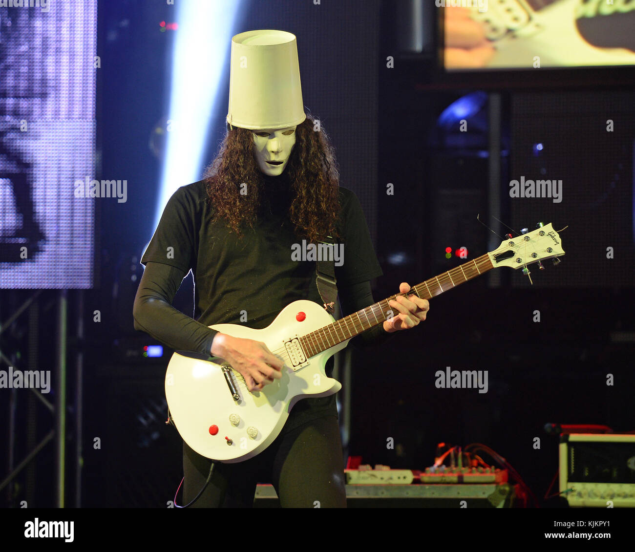 Brian patrick carroll aka buckethead performs at the culture room hi ...