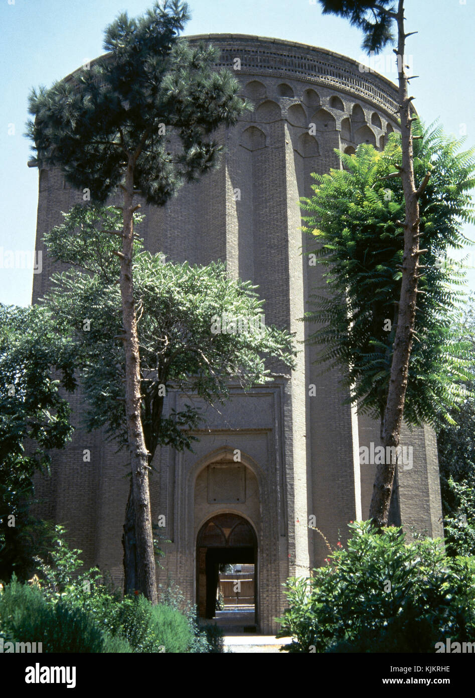 Iran. City of Rey. Tughrul Tower. 12th century. Tomb of Seljuk ruler ...