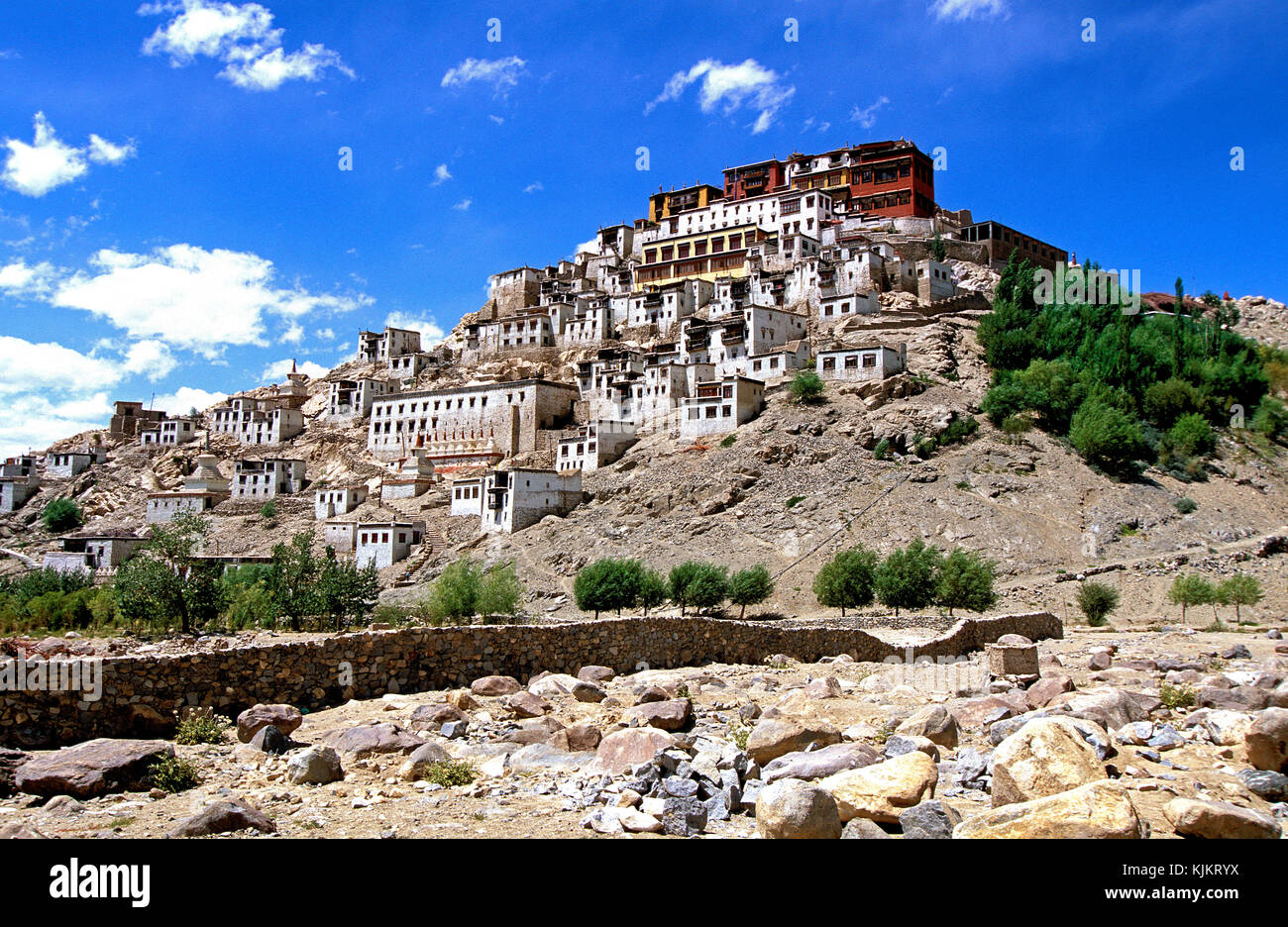 Tiksey buddhist monastery. Ladakh. India Stock Photo - Alamy