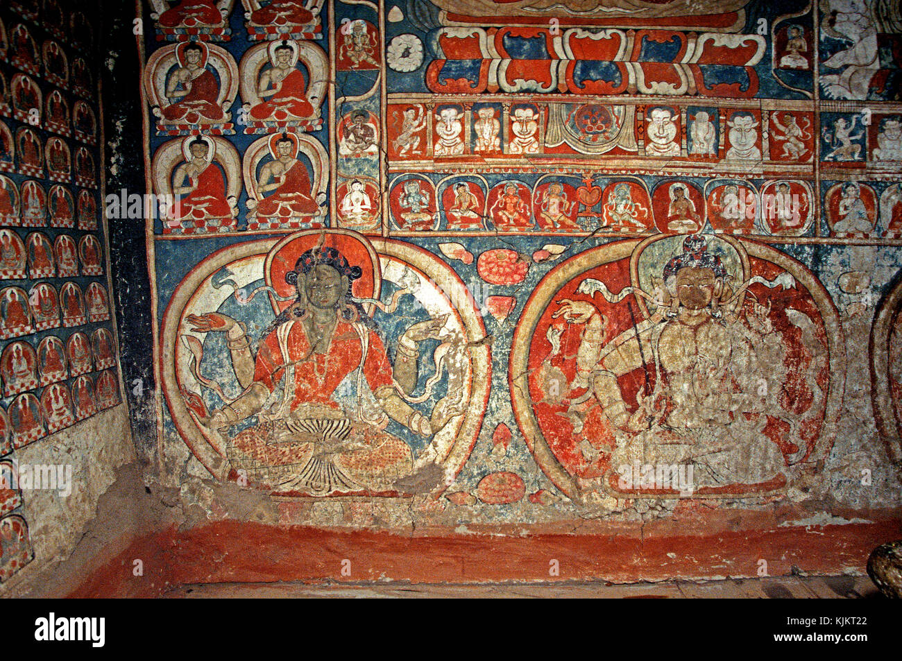 Chapel with frescoes at Alchi buddhist monastery Stock Photo - Alamy