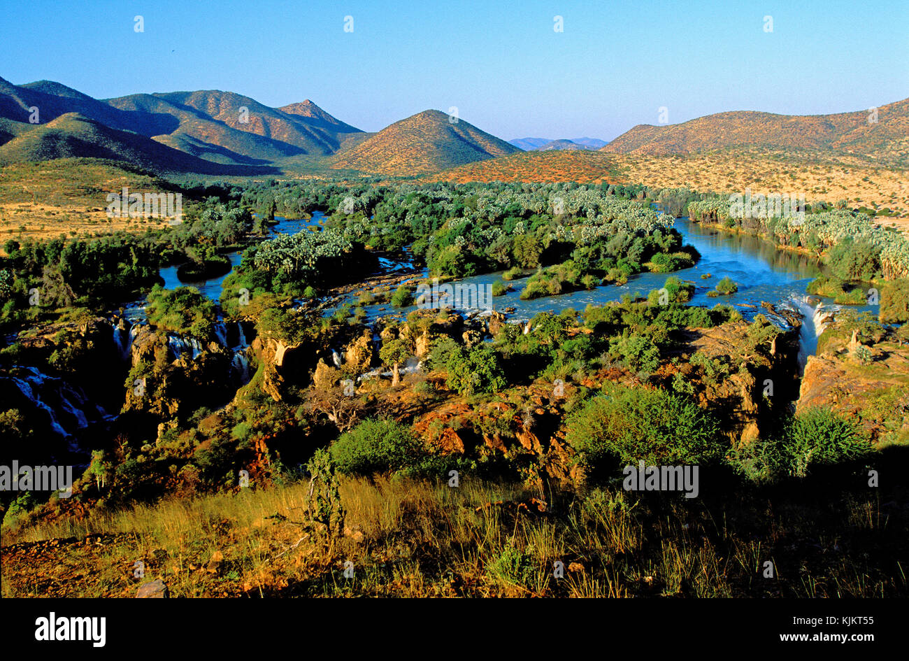 Epupa falls on the Kunene river. Namibia Stock Photo - Alamy
