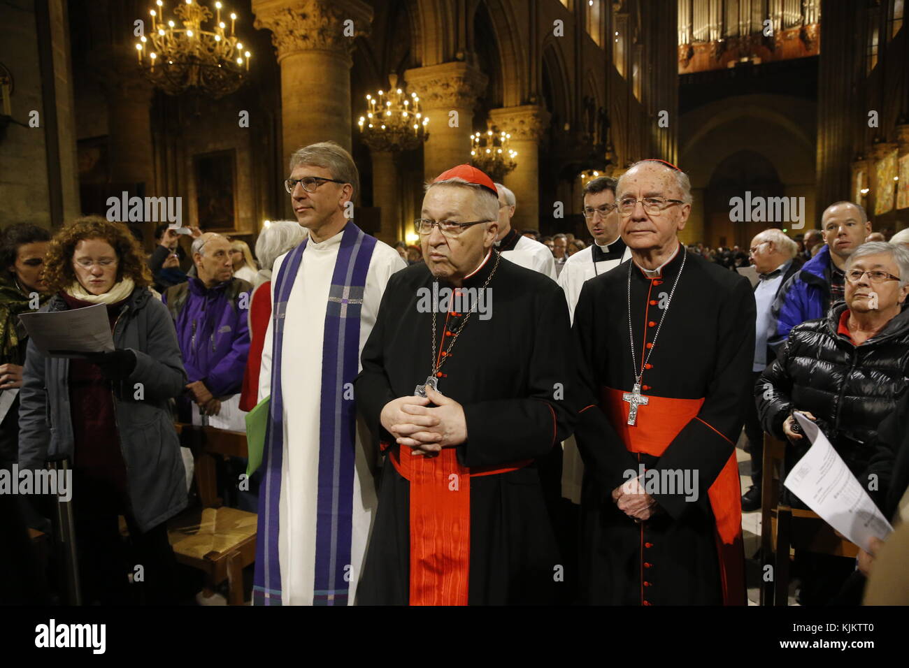 Ecumenical celebration in Notre Dame cathedral, Paris. France Stock ...