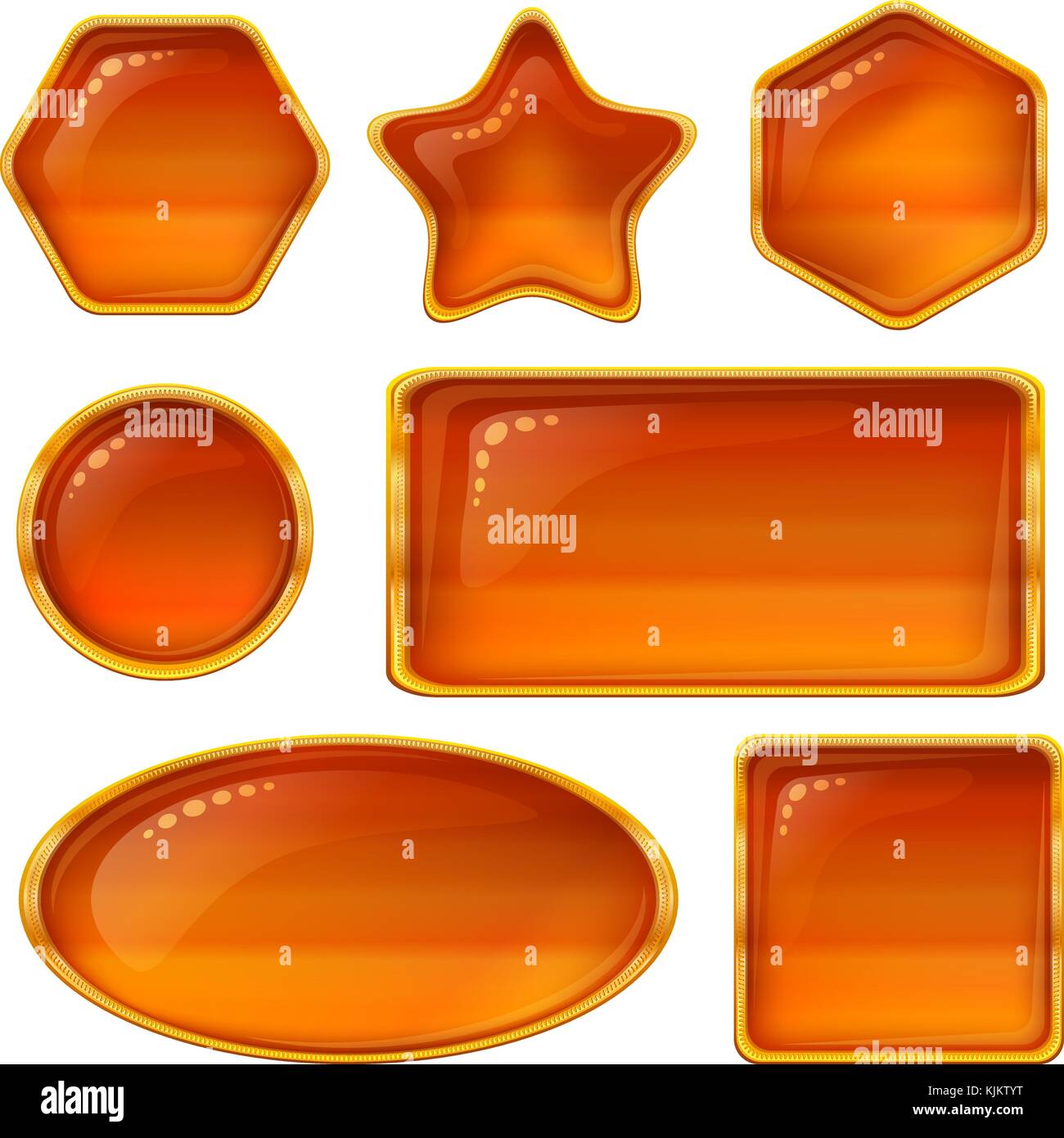 Golden push button Stock Vector Images - Alamy