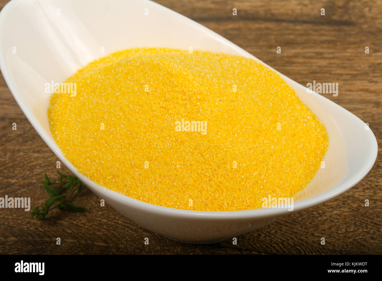 Raw polenta ready for cooking Stock Photo - Alamy