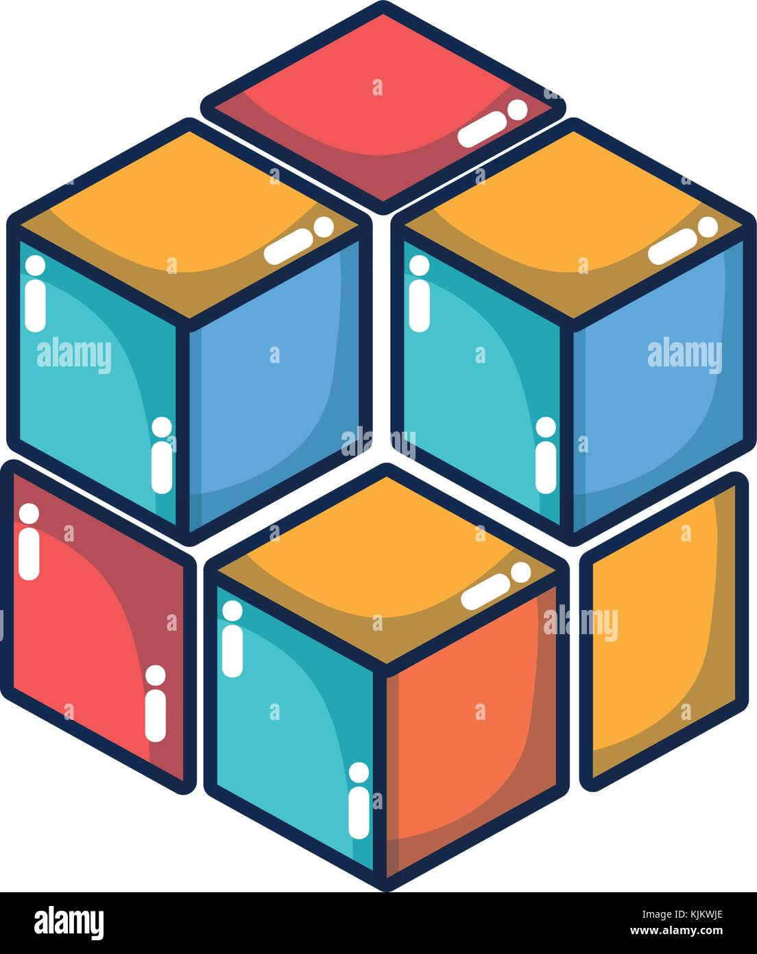 Cube shape design Stock Vector Image & Art - Alamy