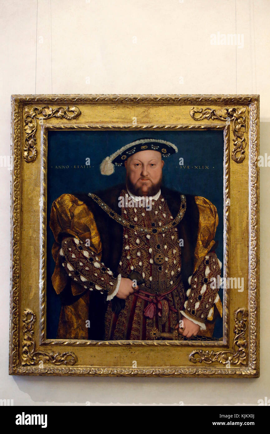 Barberini gallery, Rome. Portrait of Henry VIII. Hans Holbein, 16th c ... Barberini gallery, Rome. Portrait of Henry VIII. Hans Holbein, 16th c ...