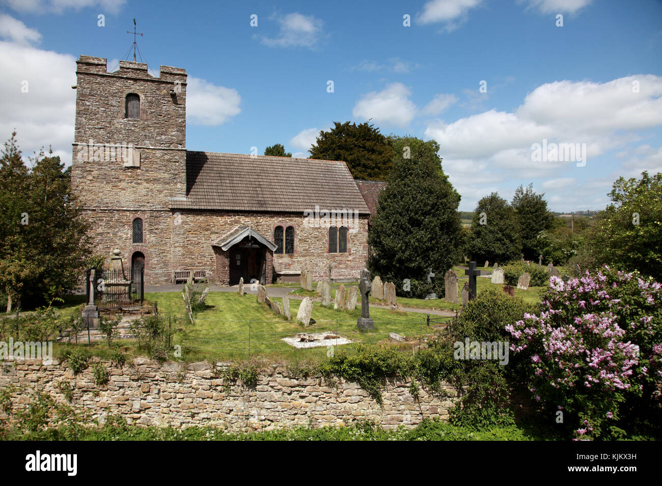 The church of St John the Baptist in Stokesay, Shropshire Stock Photo ...