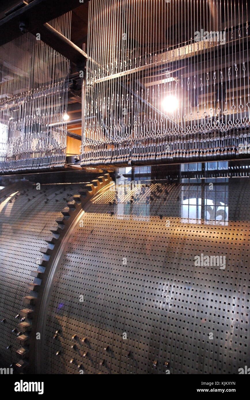 Bells mechanism at Bruges bell tower, Belgium Stock Photo - Alamy