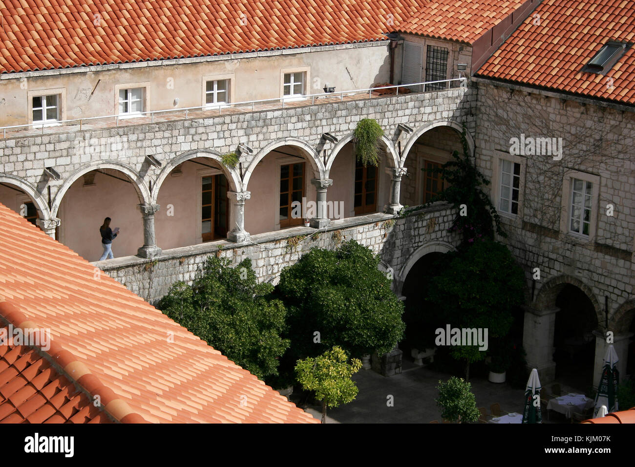 Convent of Saint Clare, from wall surrounding Dubrovnik, Croatia Stock ...