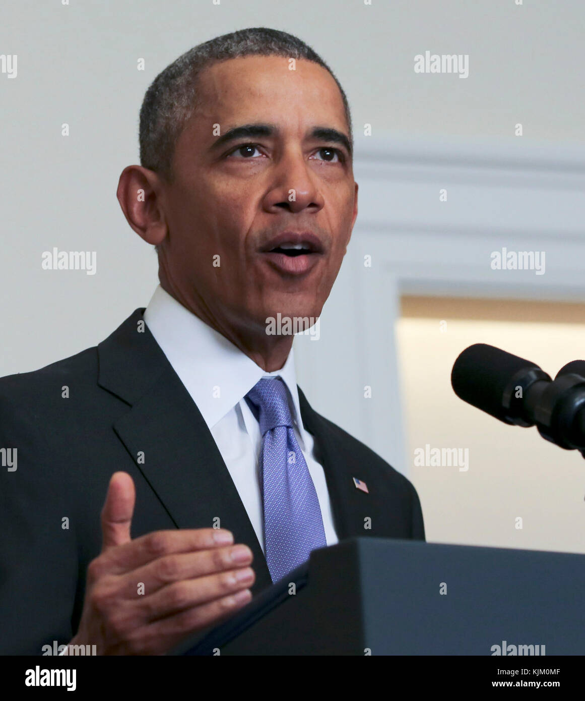 WASHINGTON, DC - JANUARY 17: U.S. President Barack Obama delivers a ...