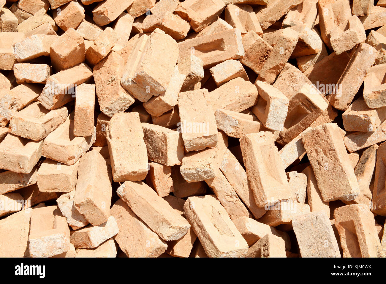 Stack of red bricks Stock Photo - Alamy