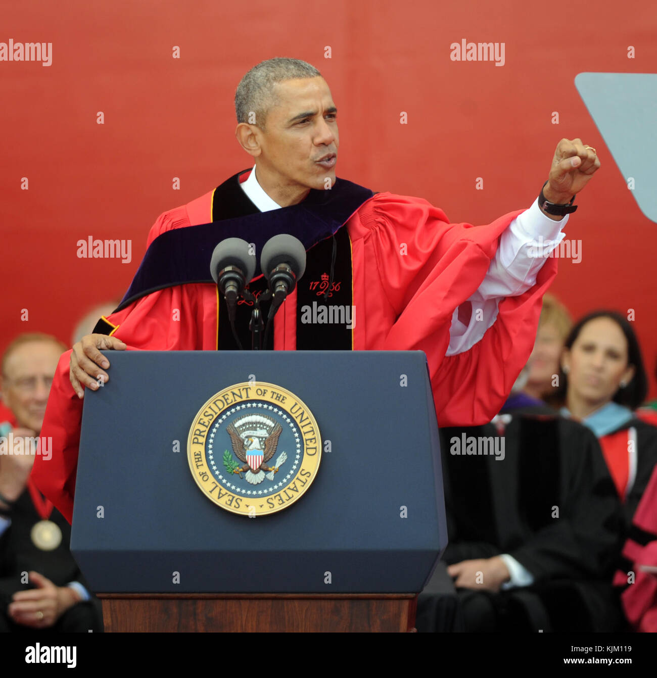 NEW BRUNSWICK, NJ - MAY 15: President Barack Obama receives honory ...