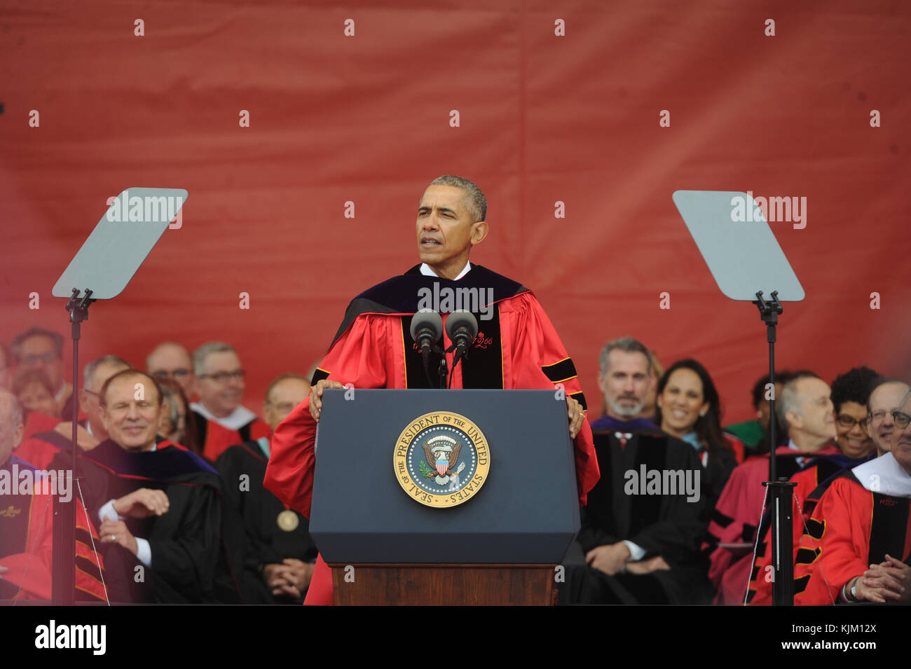NEW BRUNSWICK, NJ - MAY 15: President Barack Obama receives honory ...