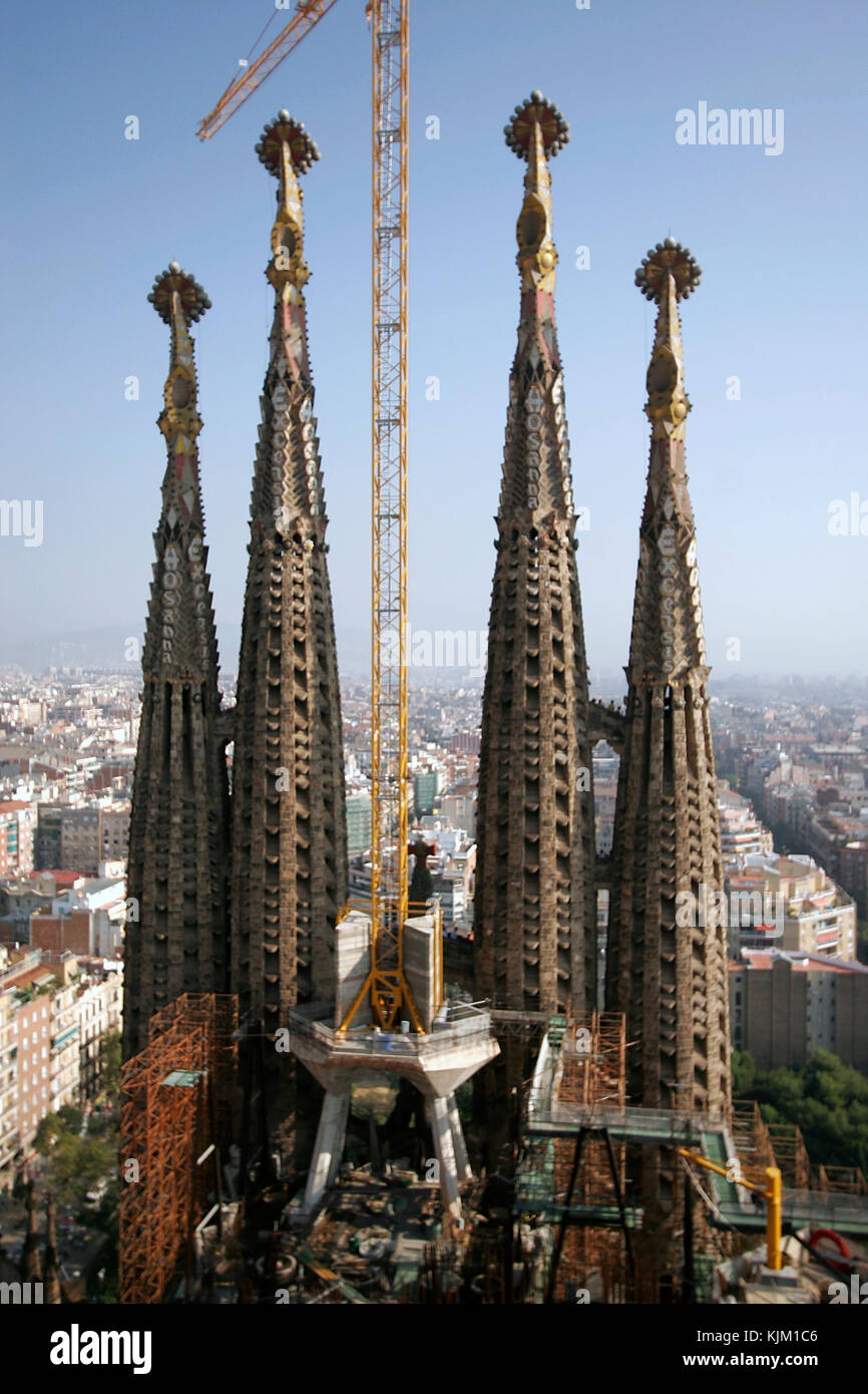 Gaudi Cathedral, Temple de la Sagrada Familia, Barcelona Stock Photo ...