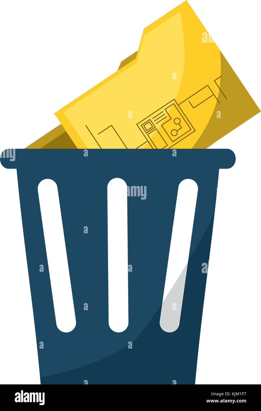 trash and folder icon Stock Vector Image & Art - Alamy
