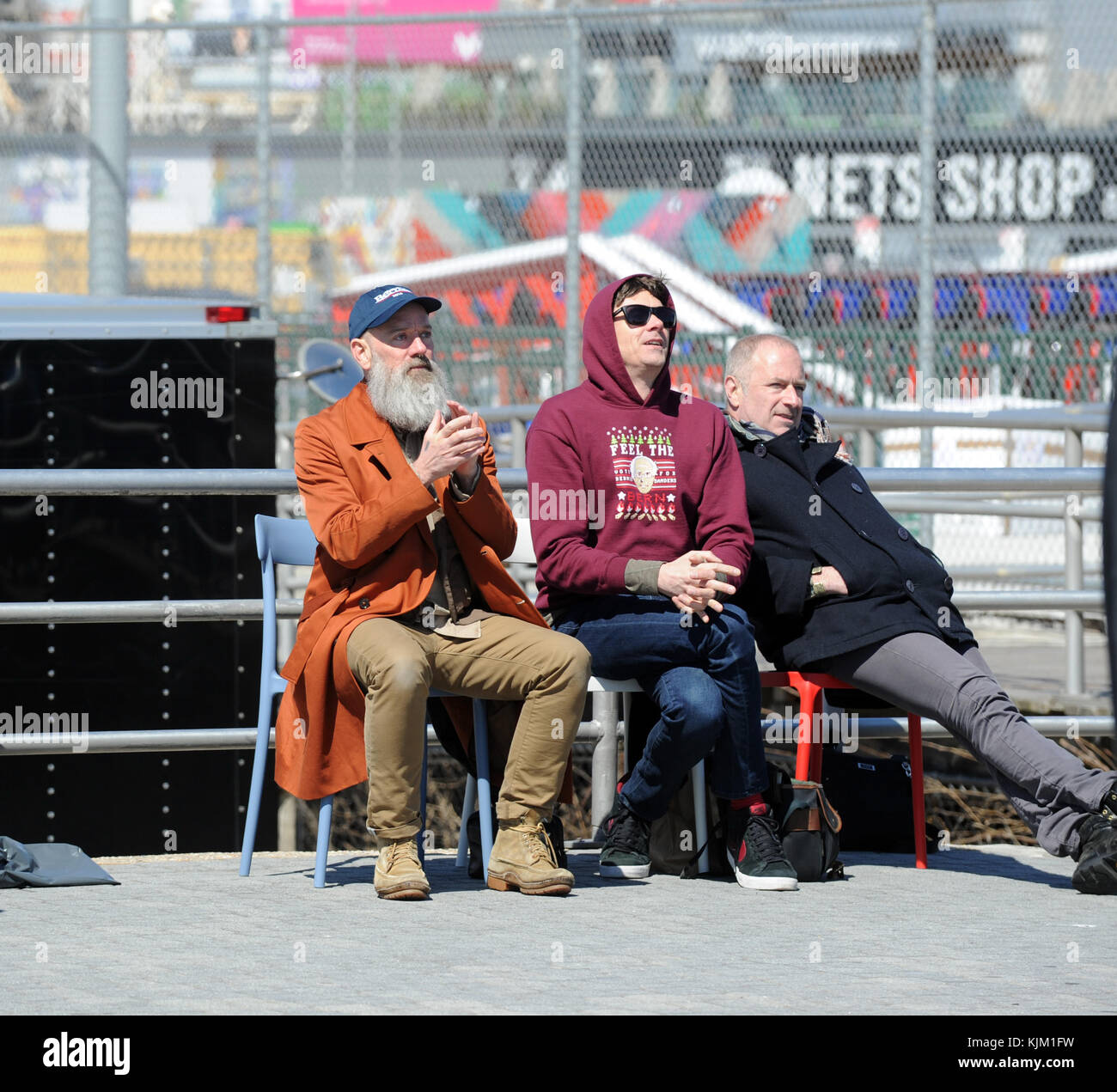 BROOKLYN, NEW YORK - APRIL 10: Bernie Sanders speaks during his rally ...