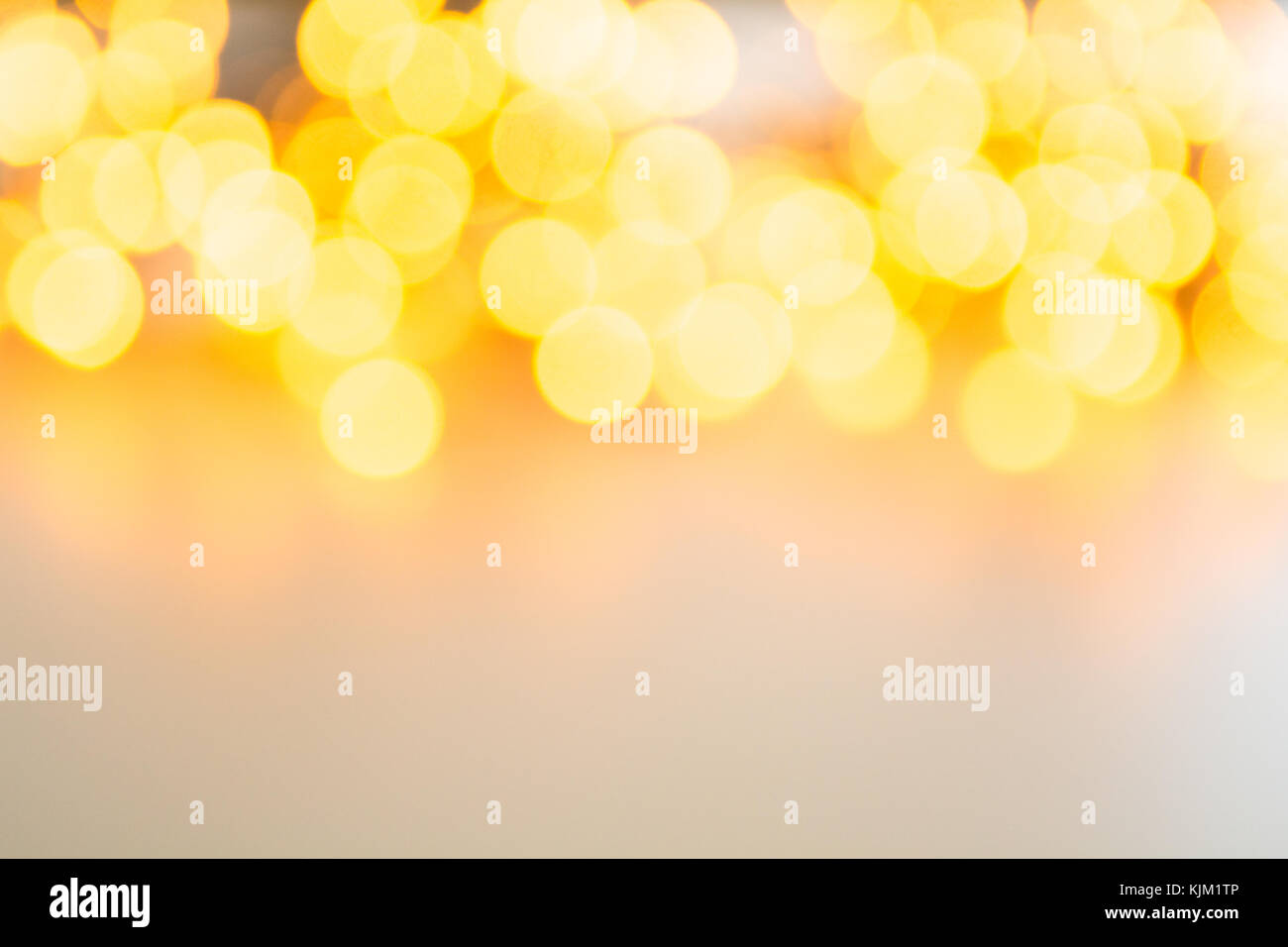 Christmas lights abstract with shiny yellow bokeh effect Stock Photo ...