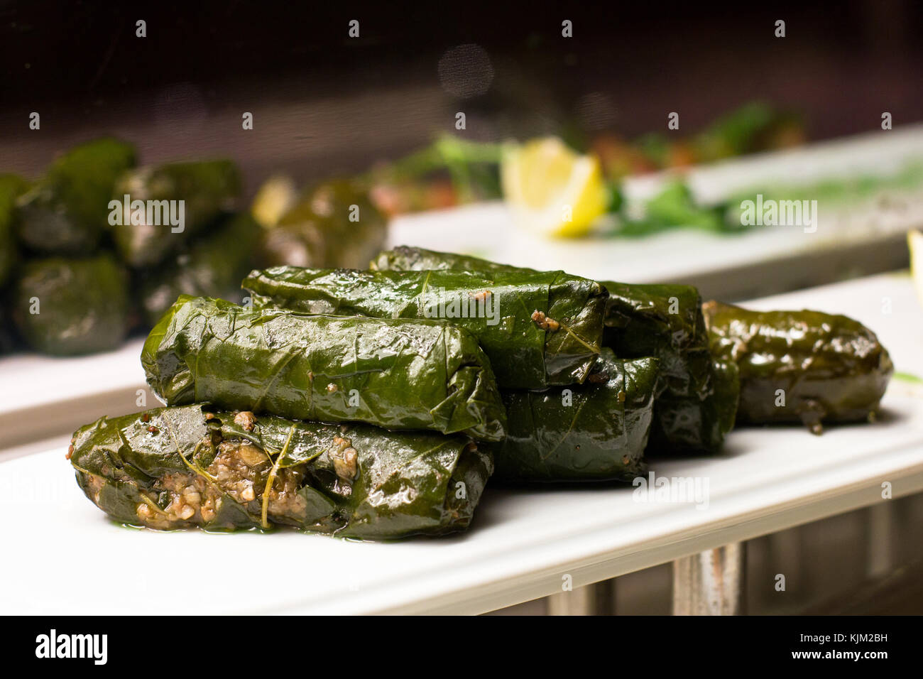 Traditional Turkish sarma from the rice with minced meat wrapped in ...