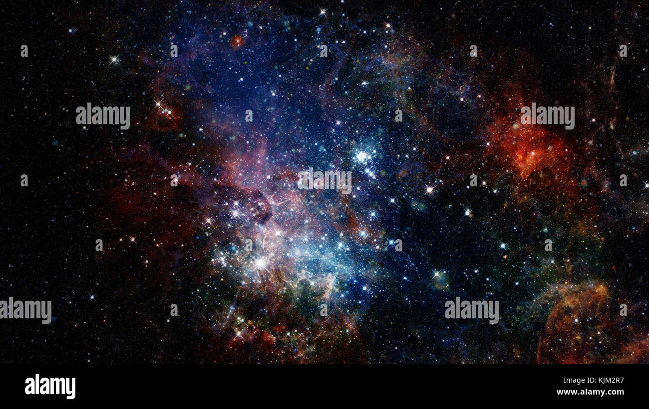 Colorful space nebula. Elements of this image furnished by NASA Stock ...