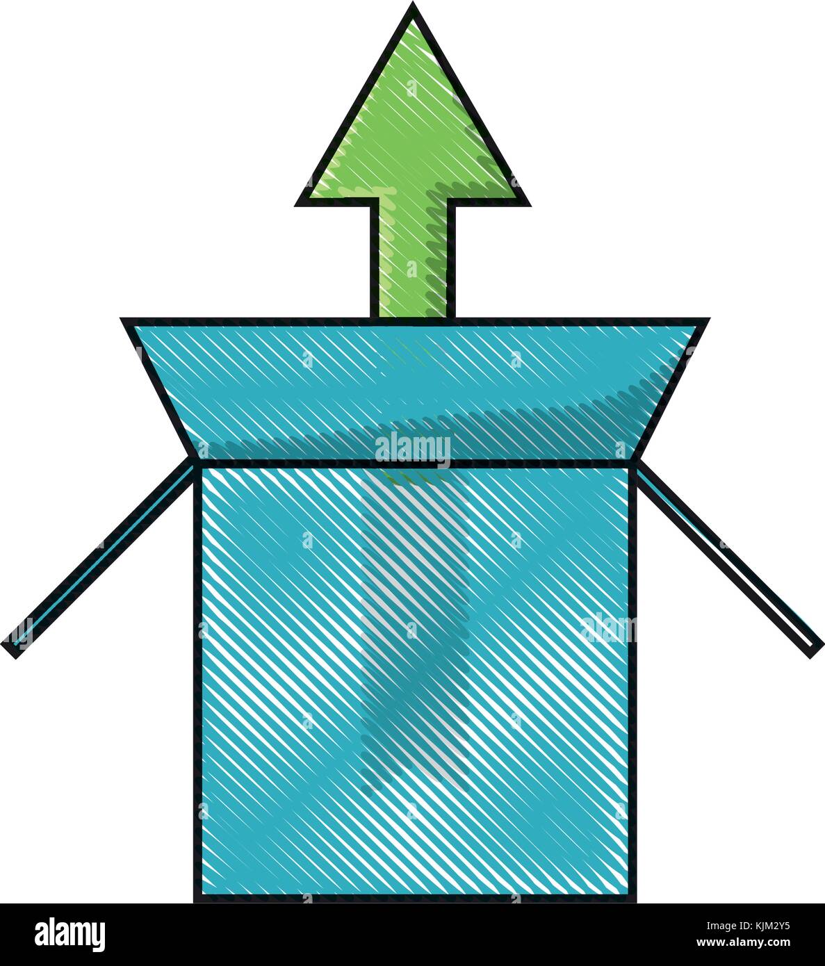 cardboard box with arrow icon Stock Vector Image & Art - Alamy