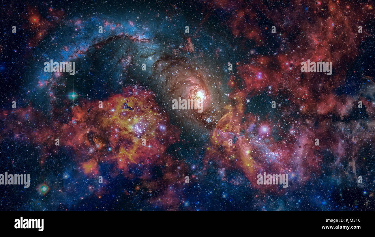 Spiral galaxy in space. Elements of this image furnished by NASA Stock ...