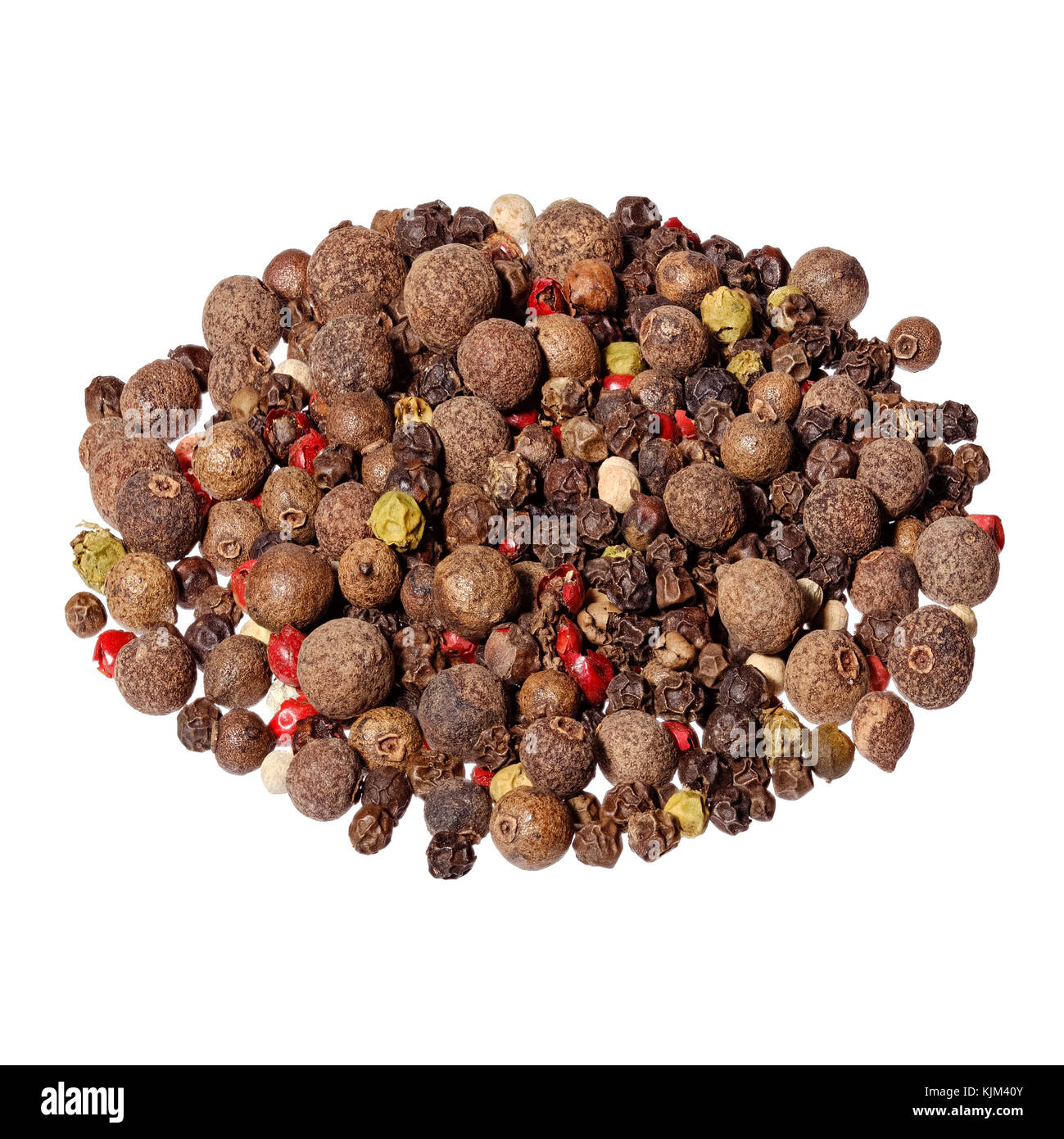 Mix of dried peppers isolated on white. Pepper spice Stock Photo - Alamy