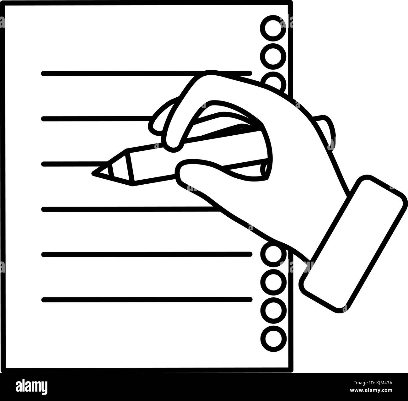hand human writing icon vector illustration design Stock Vector Image ...