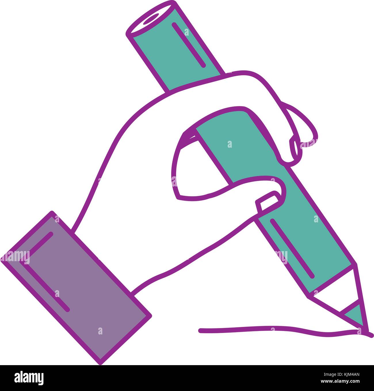 hand human writing icon vector illustration design Stock Vector Image ...