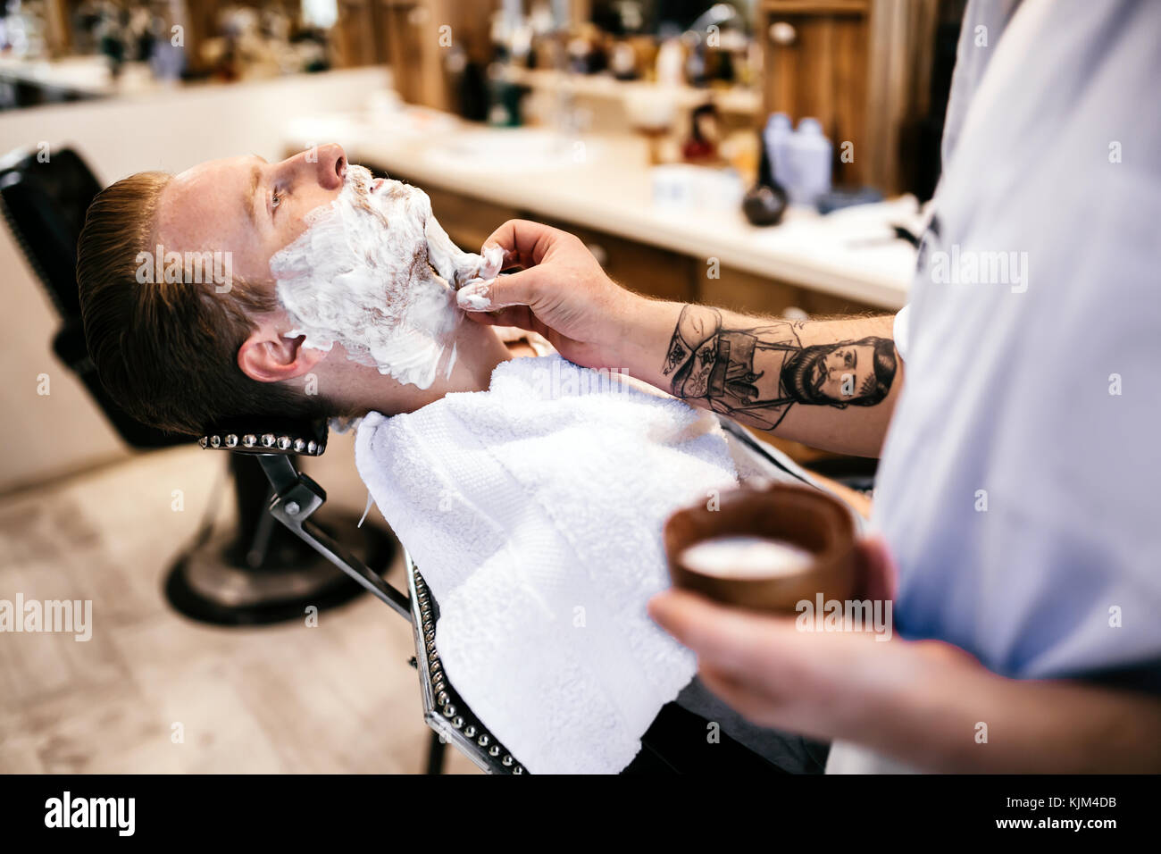 Hair mustache beard treatment Stock Photo - Alamy