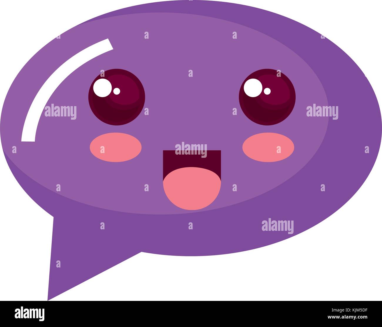 speech bubble kawaii character vector illustration design Stock Vector ...