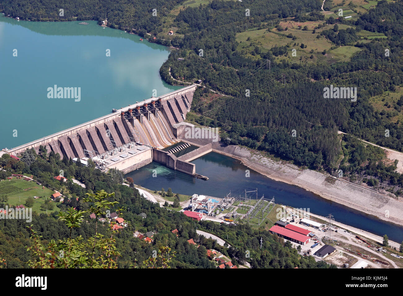hydroelectric power plant Perucac on Drina river Stock Photo - Alamy