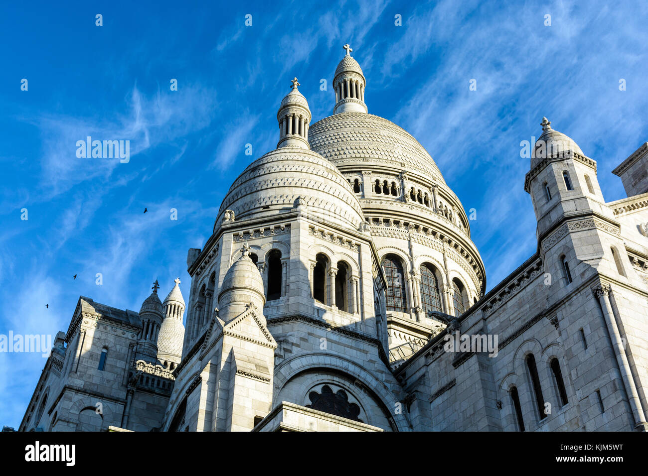 Three-quarters front view from below of the dome of the Basilica of the ...