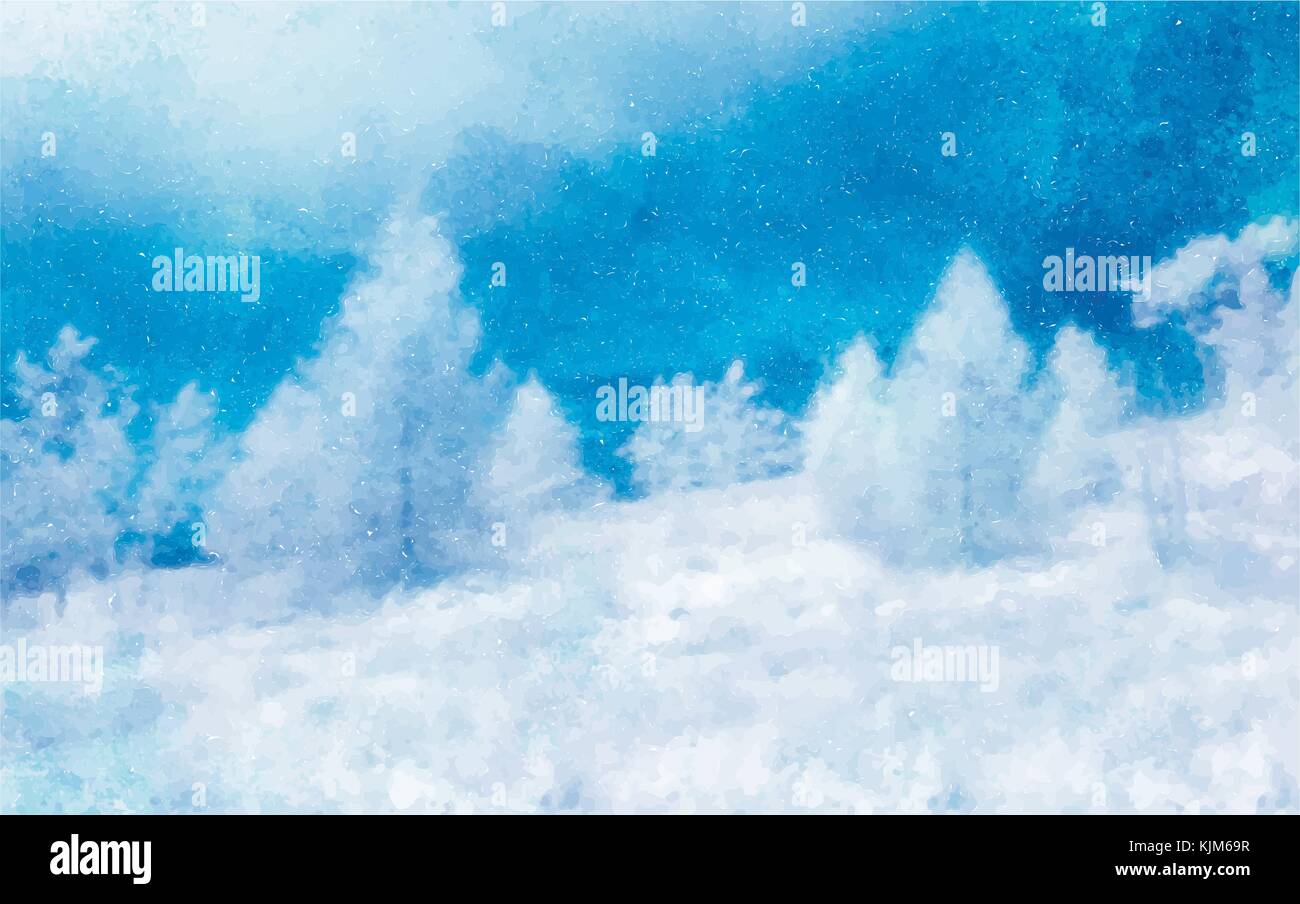 Watercolor winter holiday Stock Vector Images - Alamy