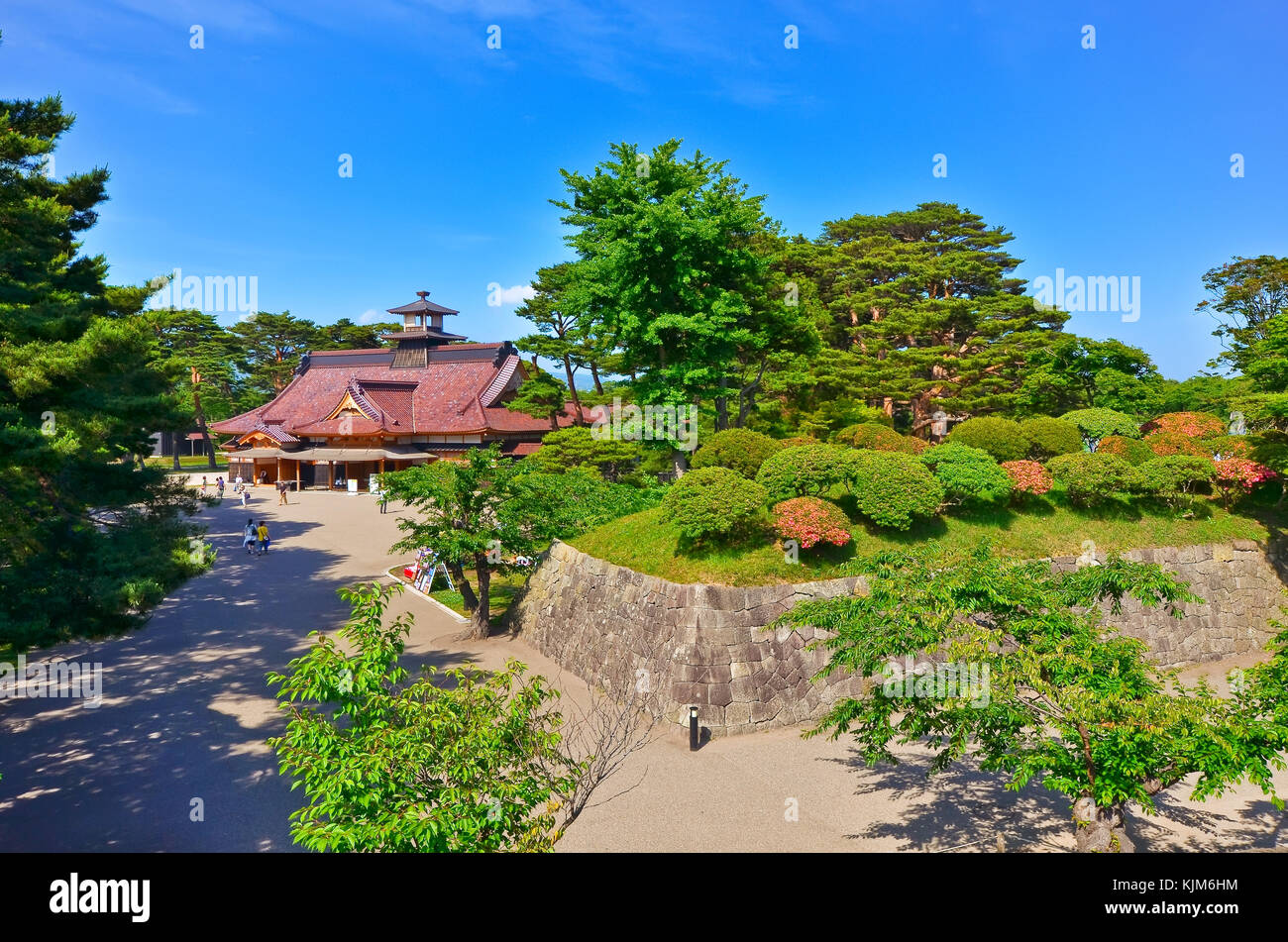 View of the Goryokaku Park in summer in Hakodate, Hokkaido, Japan Stock ...