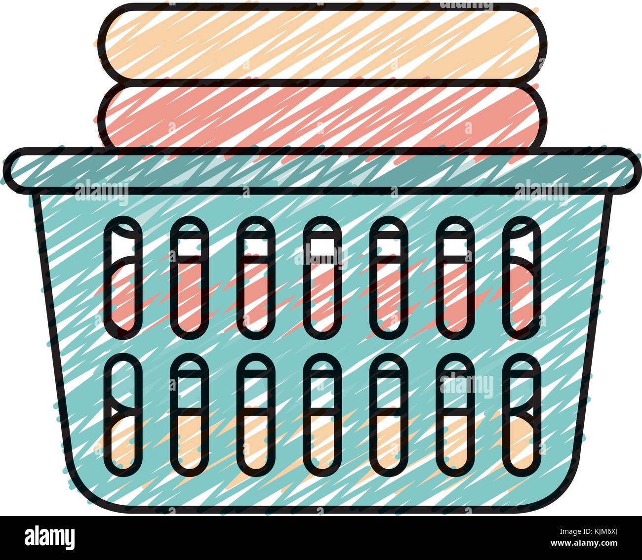 Laundry basket cutout Stock Vector Images - Alamy
