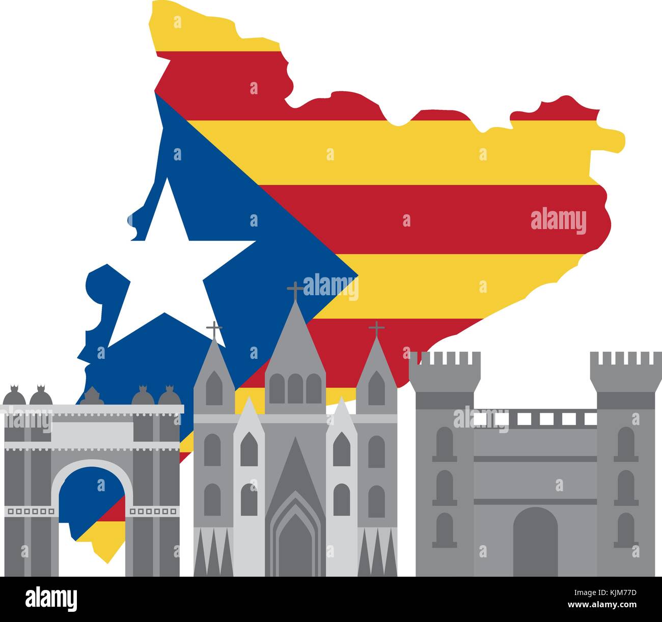 catalunya flag icon image Stock Vector Image & Art - Alamy