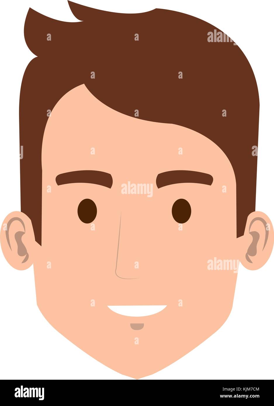 young man head avatar character vector illustration design Stock Vector ...