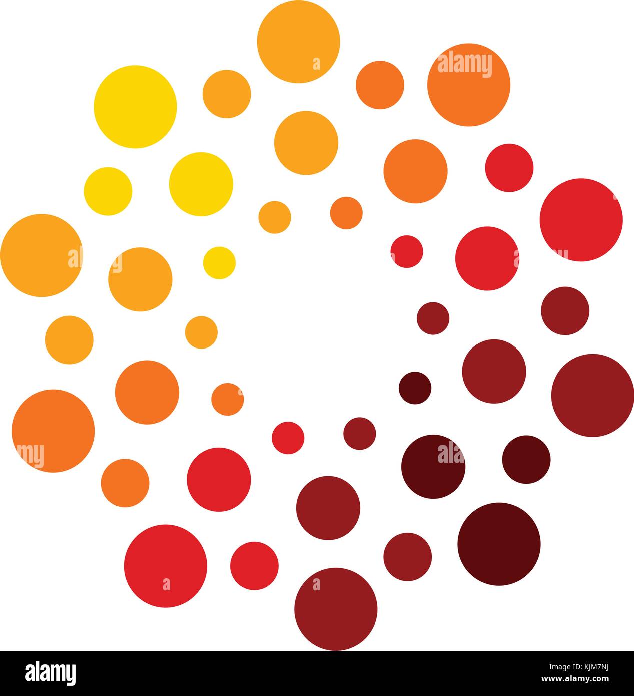 Innovation abstract unusual isolated vector round logo template from ...