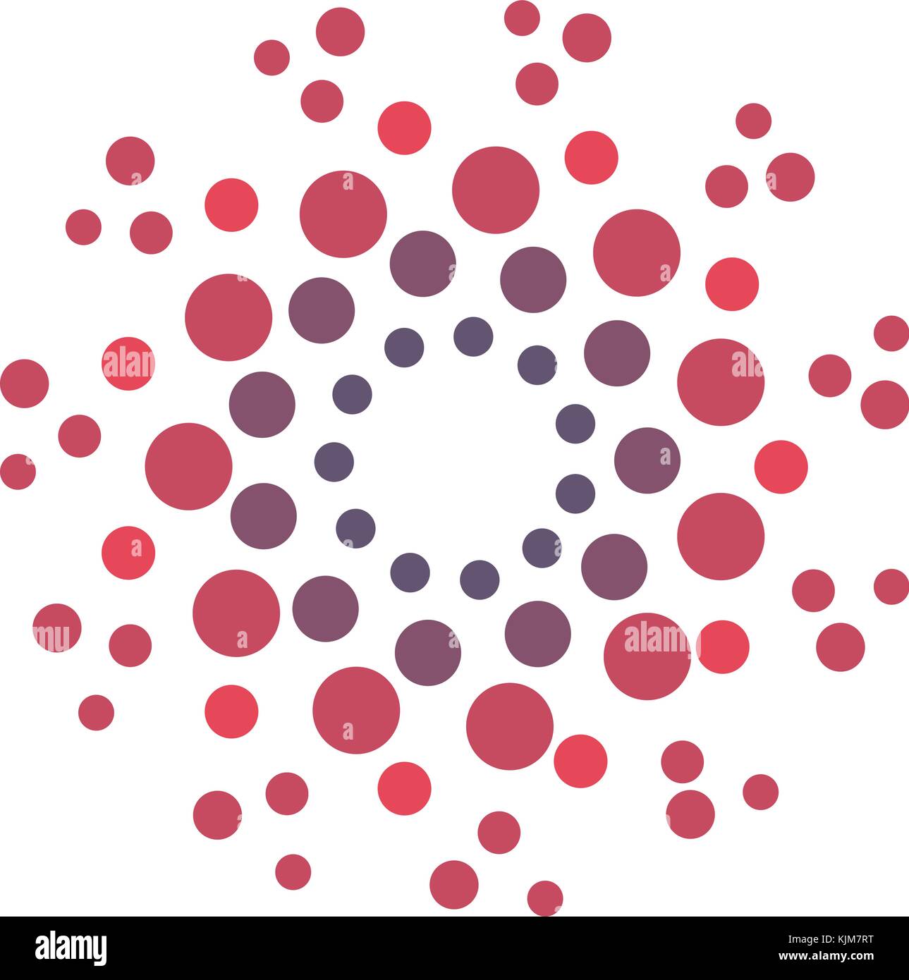 Round abstract vector logo from circles. Small and large circle in the ...