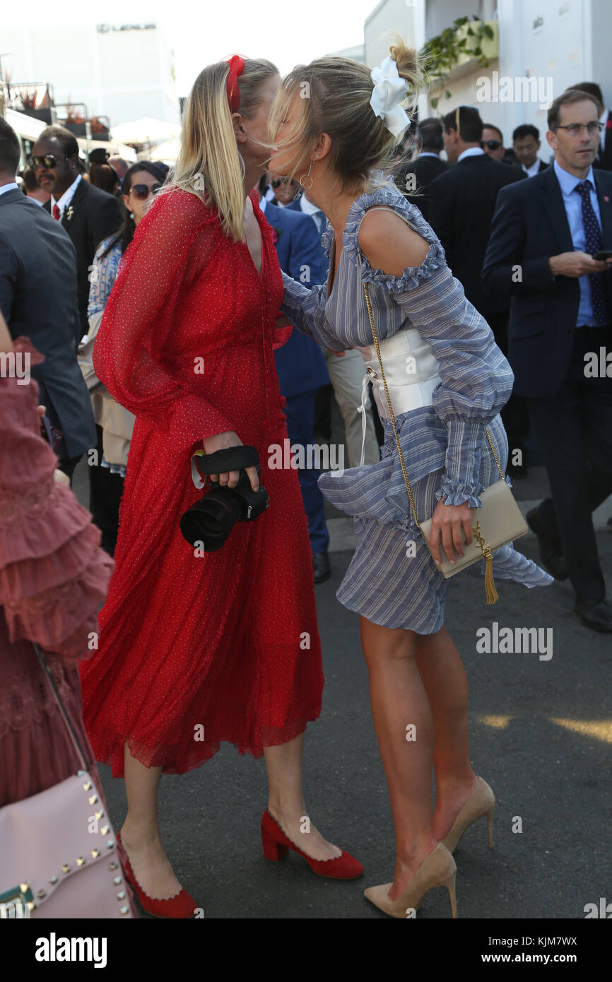 Lucy Brownless attends Oaks Day at Flemington racecourse in Melbourne ...