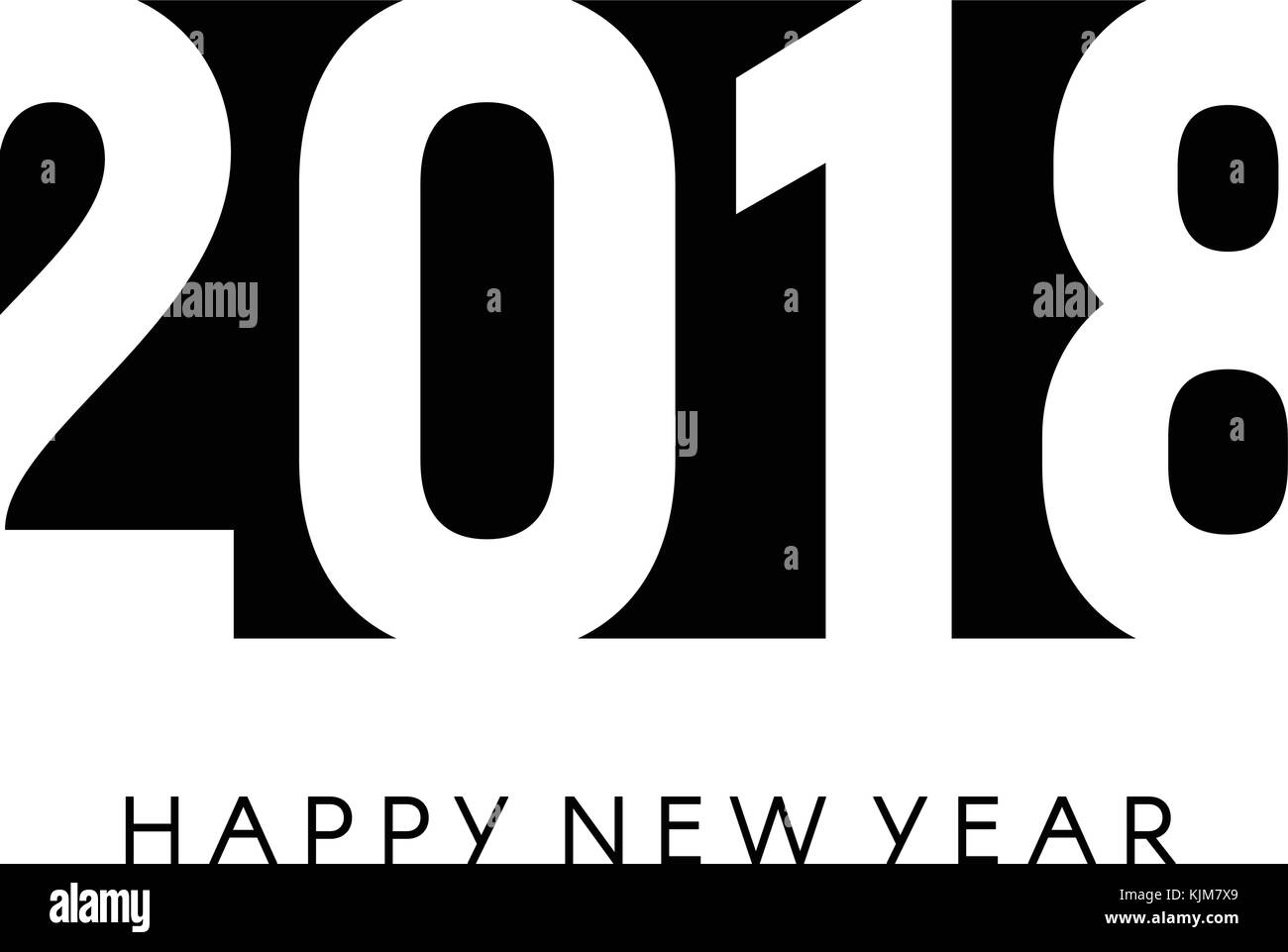 New year black numbers Black and White Stock Photos & Images - Alamy