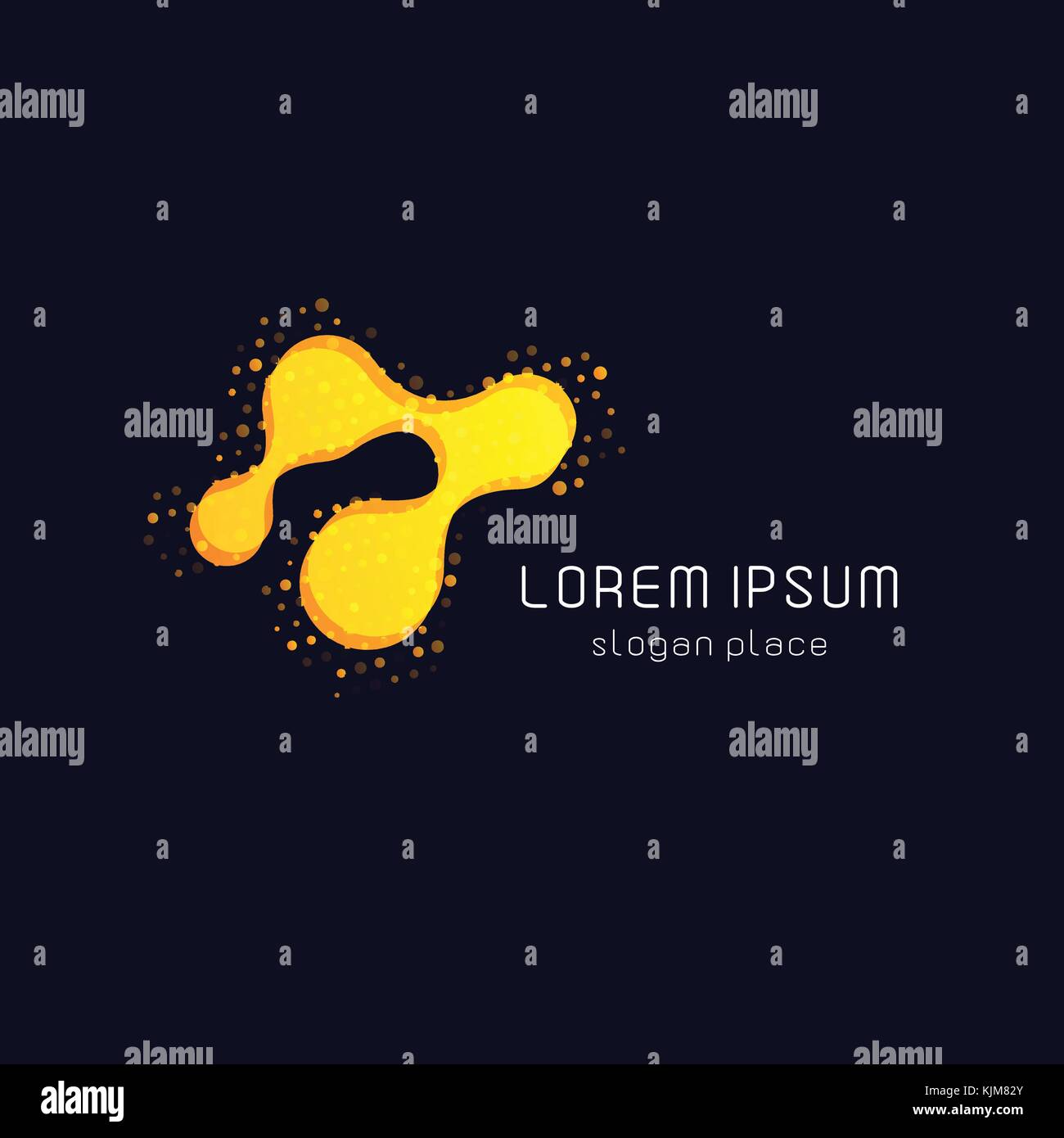 Abstract molecules design. Vector illustration. Atoms. Medical logo ...